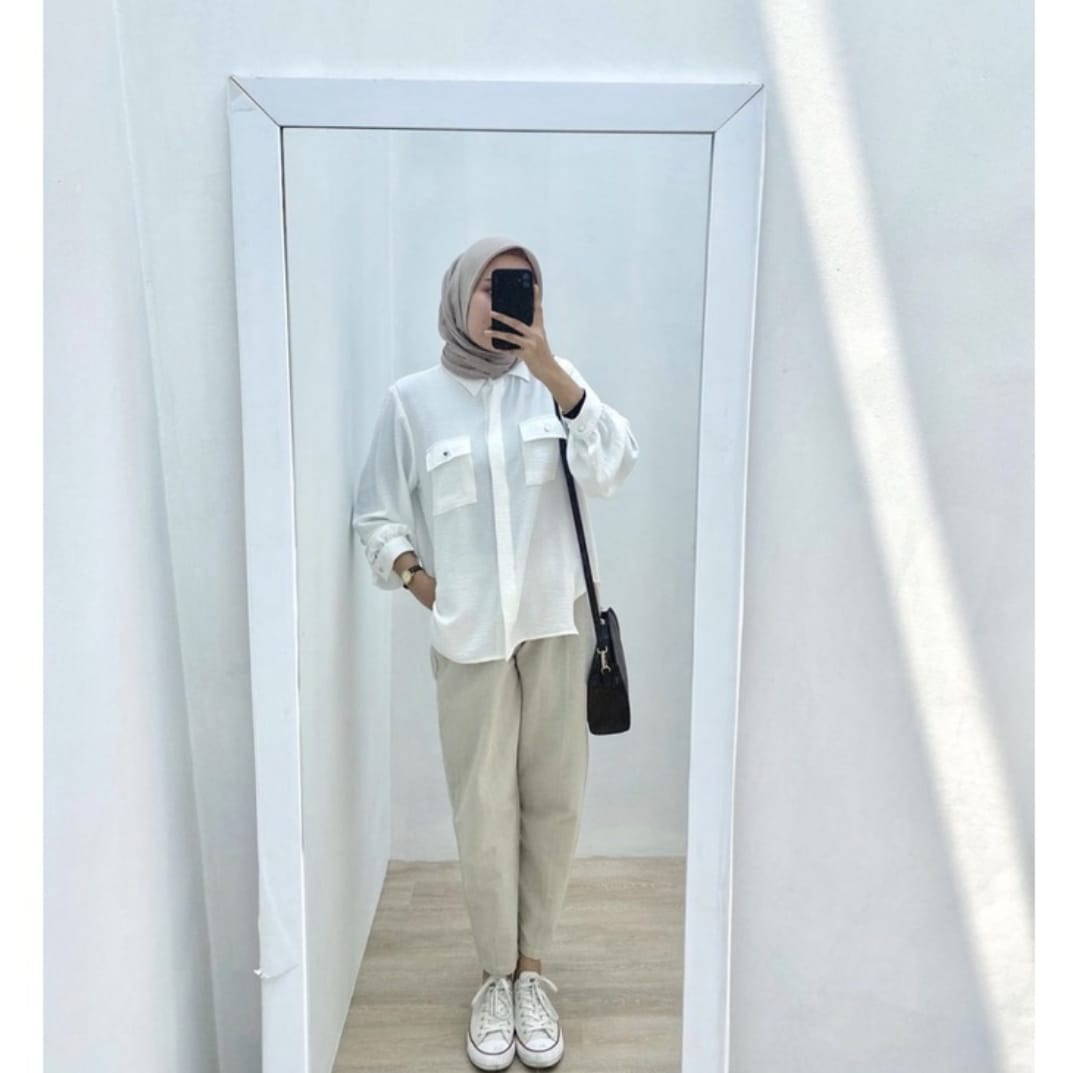Kemeja wanita viral tiktok // Kemeja Cewek lengan panjang // Kemeja ...