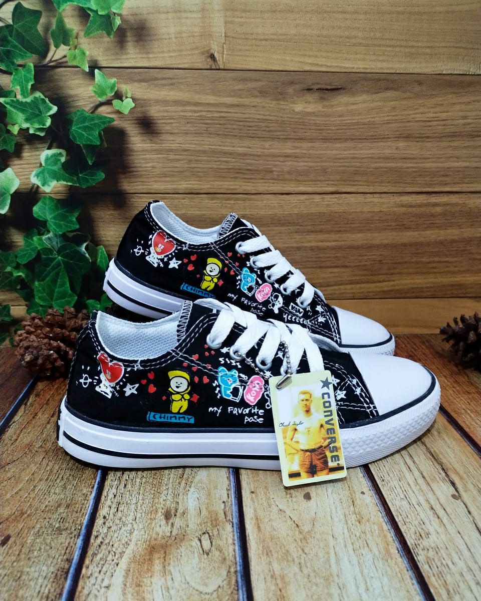 ready 5 warna sepatu conversee bt21 bts anak perempuan usia 1 sampai 10 ...