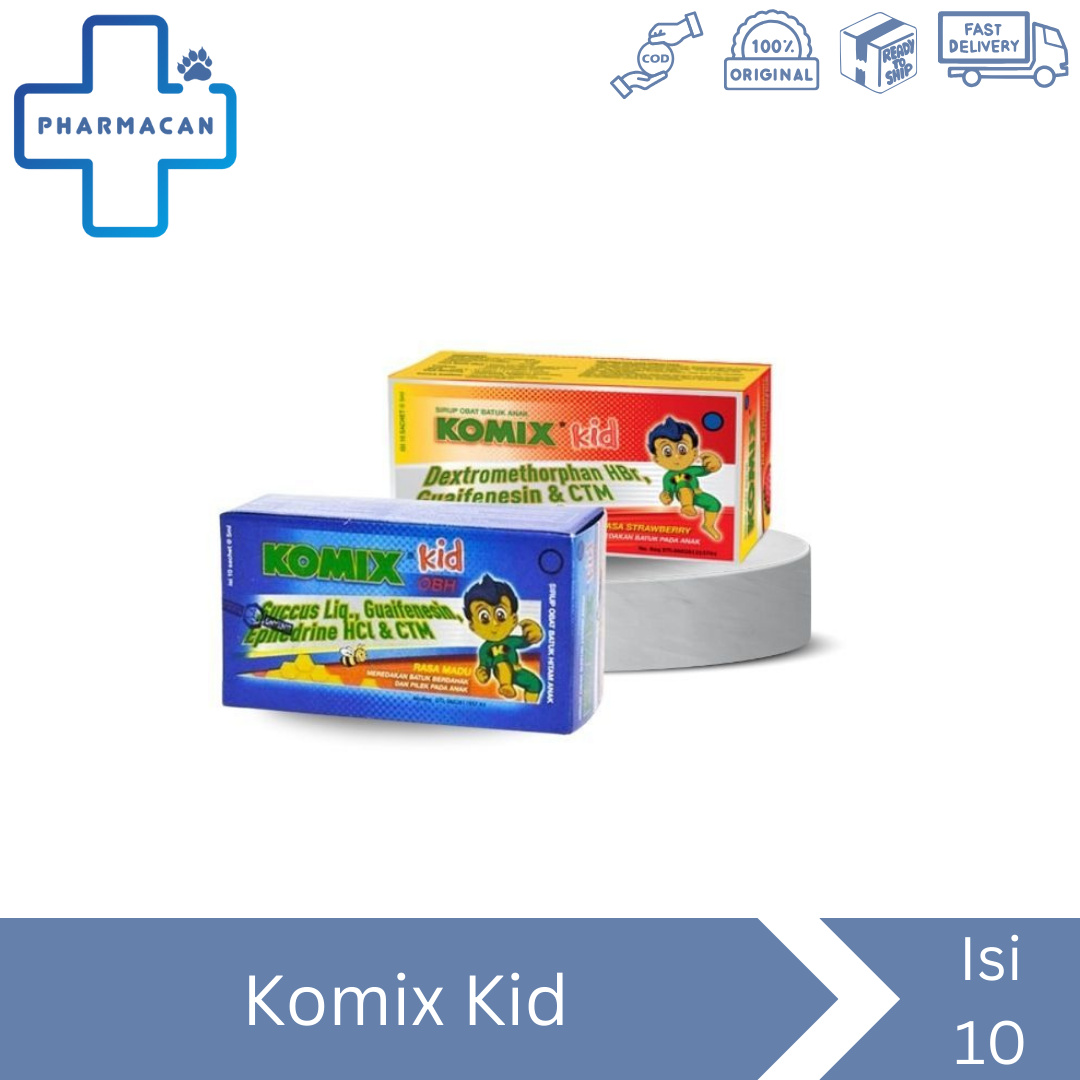 Komix Kid Sachet 5ml 1 box isi 10 Sachet | Obat Pereda Batuk Anak ...