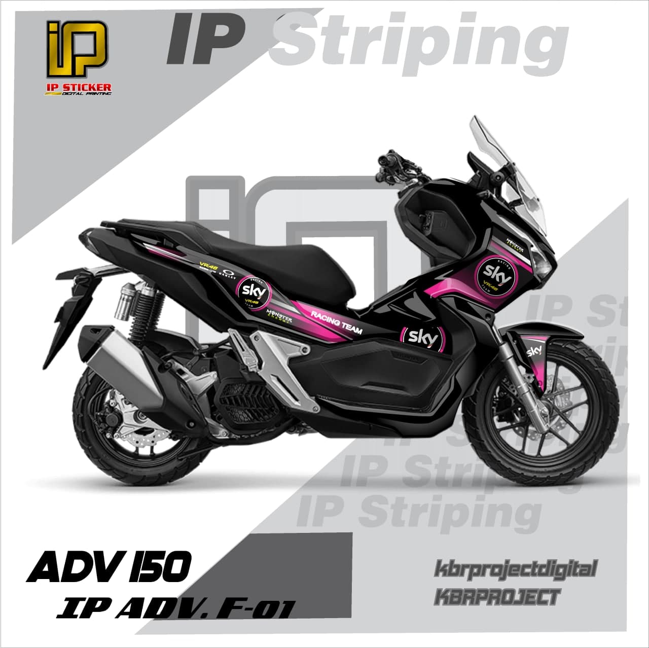 Striping ADV 150 - Sticker Striping Variasi List HONDA ADV 150 IP.F-01 ...