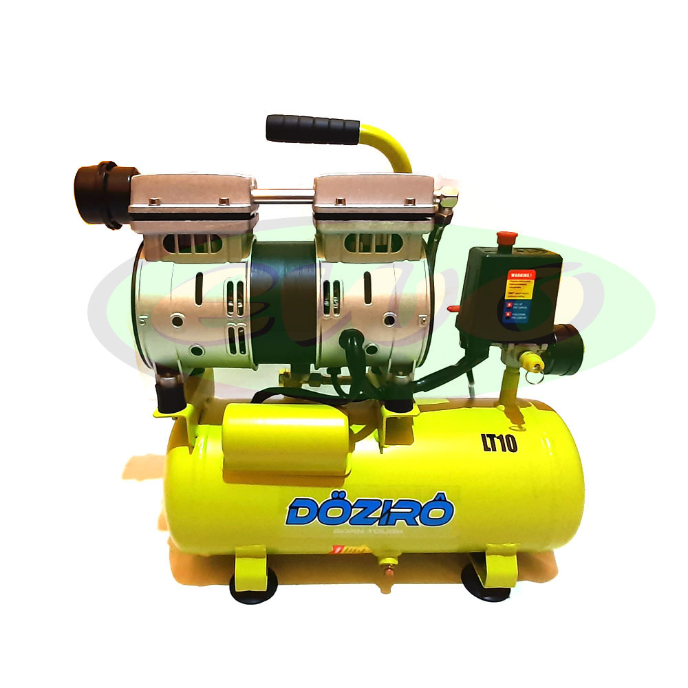 Mesin Kompressor listrik 0.75 HP Silent Tabung Compressor 10 Liter ...