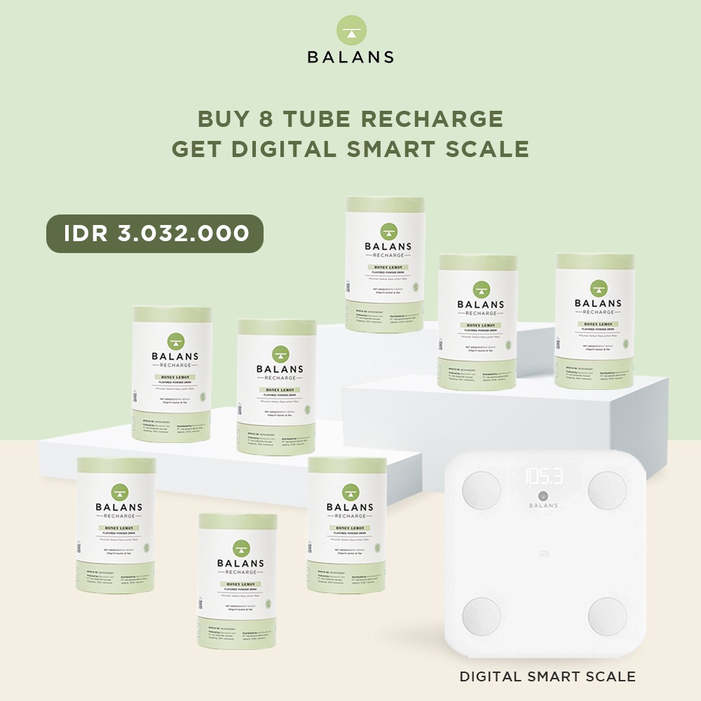 Balans Recharge Free Digital Smart Scale | Fiber & Probiotics Drink ...