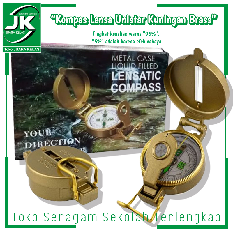 [Toko Juara Kelas] Kompas Lensa Unistar Kuningan Brass Kompas Petunjuk ...