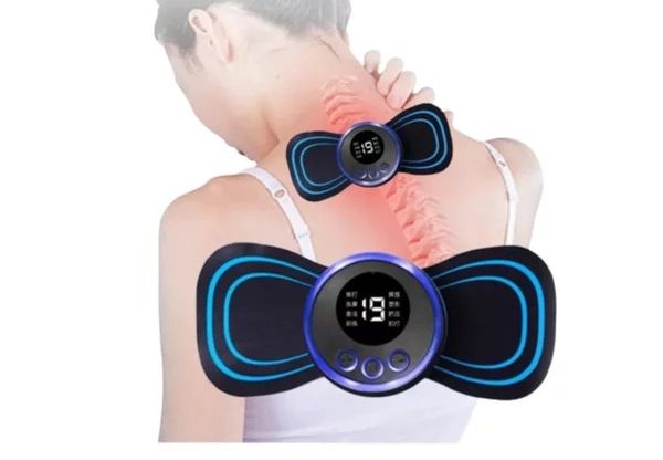 Alat Pijat Mini AMT 8 Modes 19 Gears Electric Pulse Neck Massager Smart ...