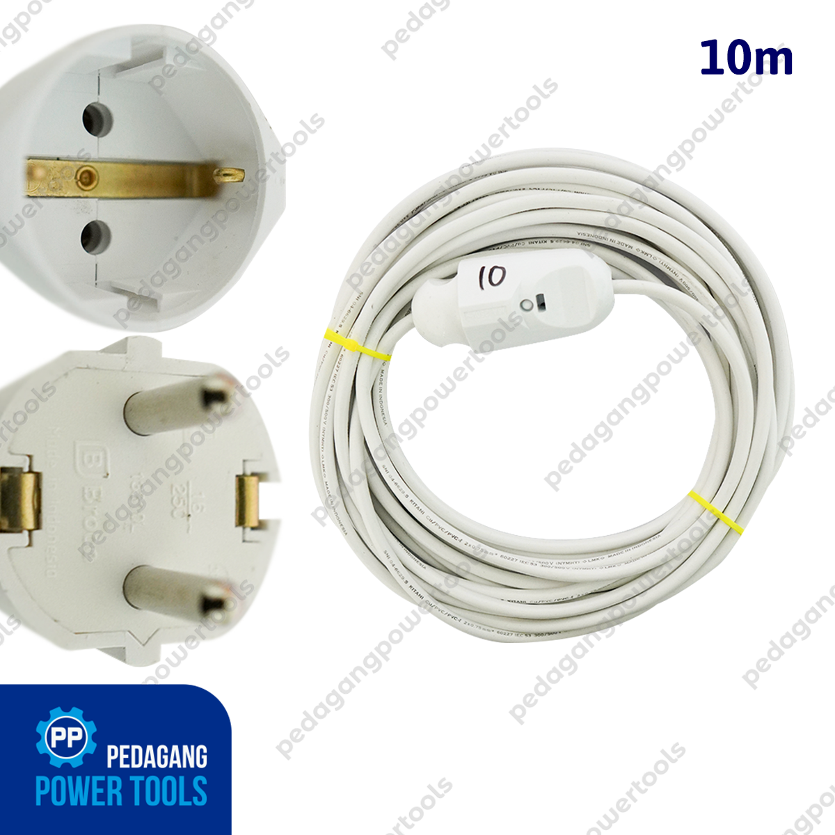 KABEL LISTRIK TAMBAHAN 10 METER EXTENSION COLOKAN STOP KONTAK EKSTENSI ...