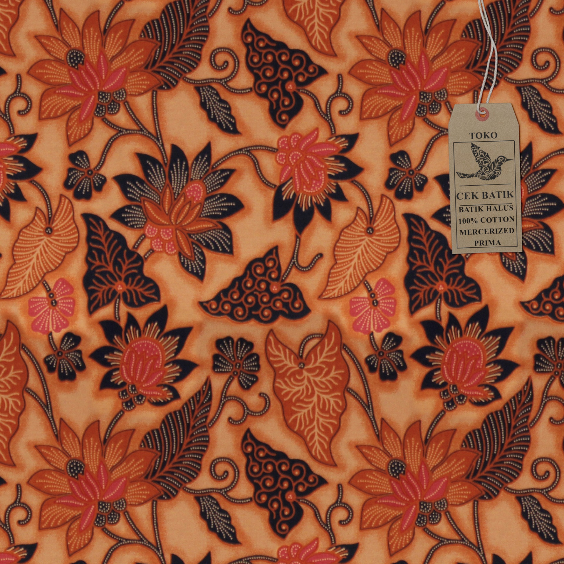 batik tradisional - Motif Bunga Soft Unik (Hijau Tosca dan Pink Peach ...