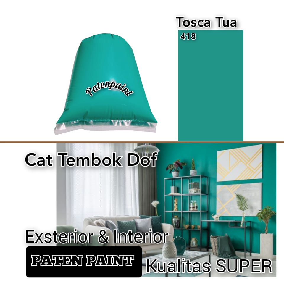 CAT TEMBOK KILOAN 1 KG / CAT TEMBOK KUALITAS SUPER / CAT TEMBOK HIJAU ...