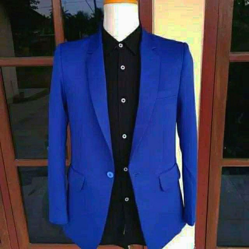 Jas pria biru muda / jas biru BCA / jas blazer biru | Lazada Indonesia