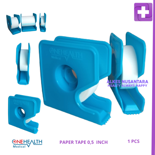 Onehealth Plester Luka Paper Tape 0,5 inch x 10 yard Anti Air Perban ...