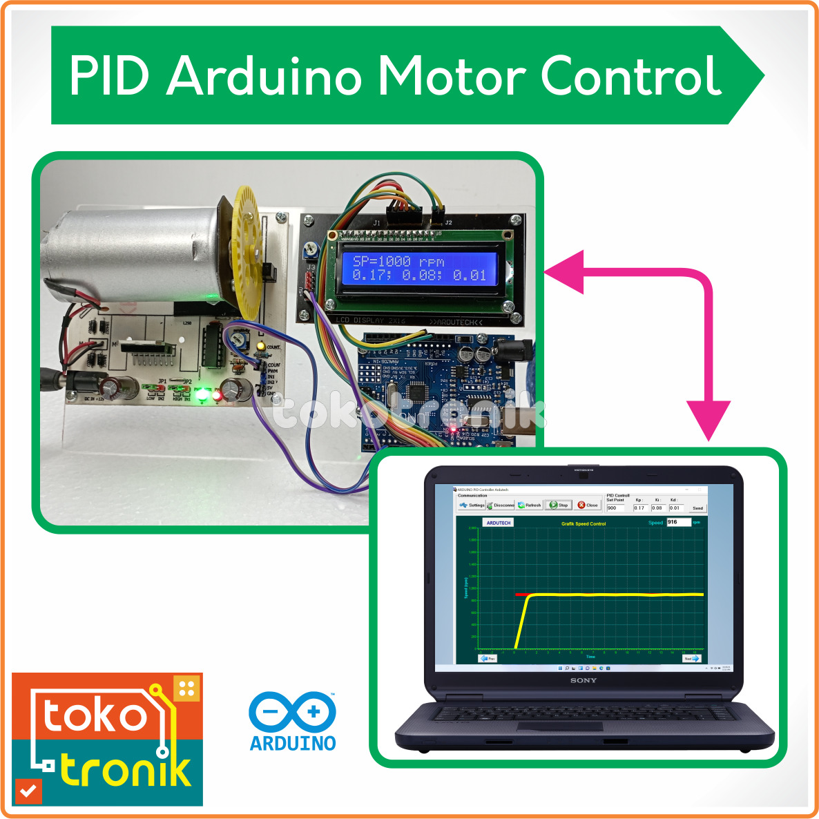 Pid Arduino Kontrol Kecepatan Motor Dc Lazada Indonesia