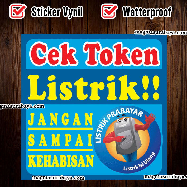 Stiker Cek token Listrik - stiker - pengingat - stiker - label ...