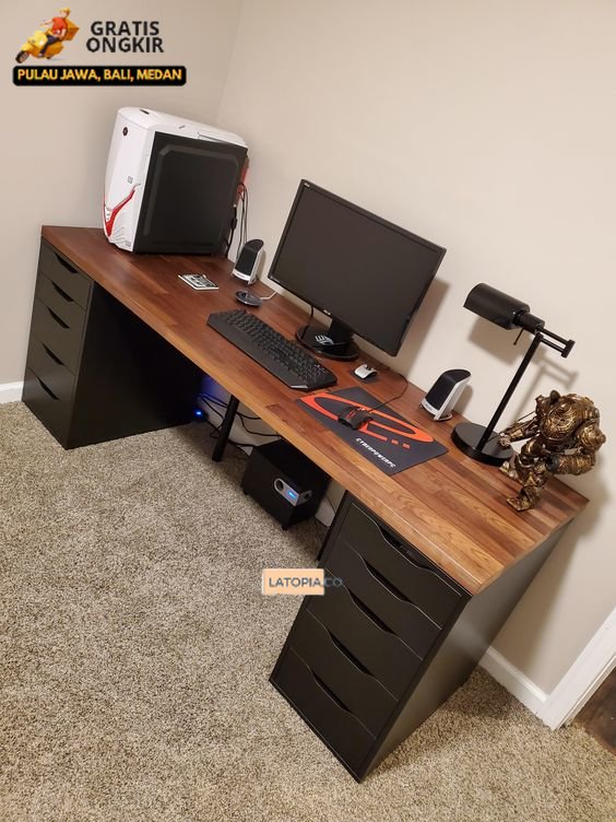 Meja Gamer Minimalist /Table Game Modern / Meja Kerja Komputer /Meja ...