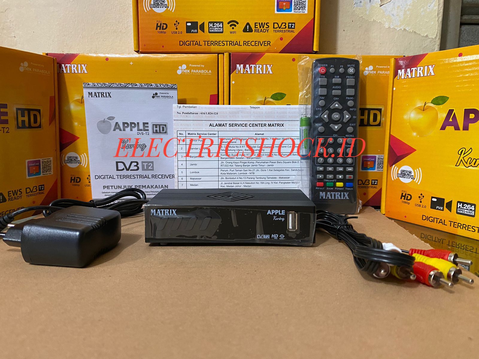 SET TOP BOX TV DIGITAL MATRIX APPLE KUNING DVB T2 ( STB ) | Lazada ...