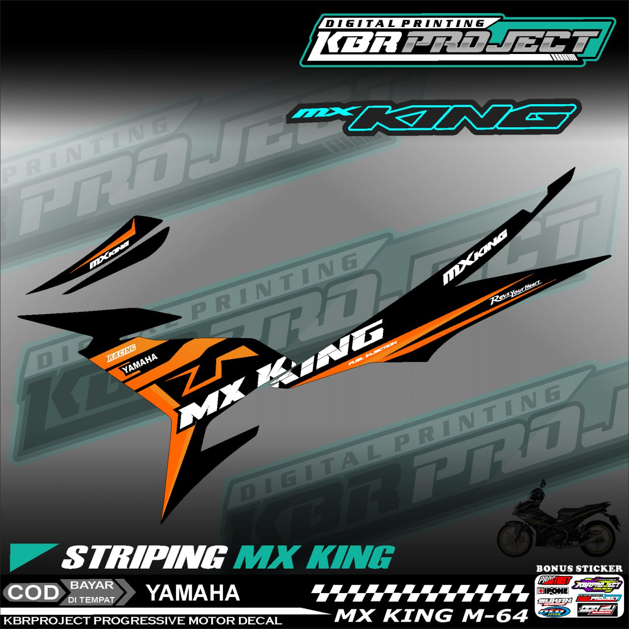 MX KING STIKER STRIPING PREMIUM MOTOR KEREN LIS VARIASI MX KING STIKER ...
