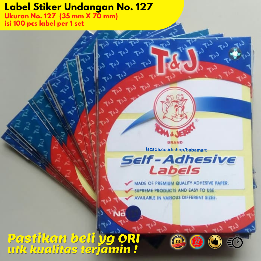 STIKER LABEL UNDANGAN TOM & JERRY NO. 127 ORIGINAL T & J TOM JERRY T&J ...