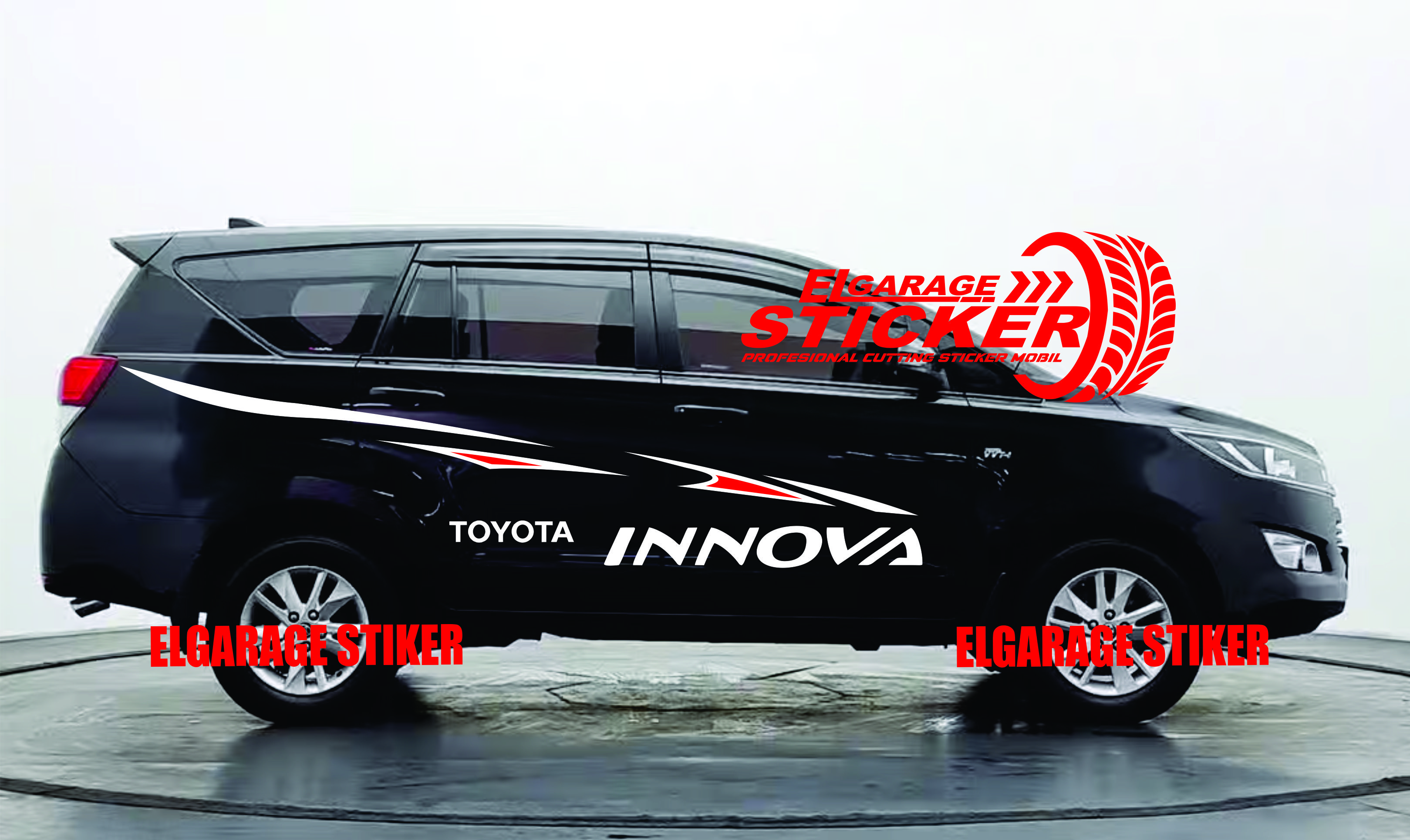 Stiker mobil toyota kijang innova cutting stiker striping toyota innova ...