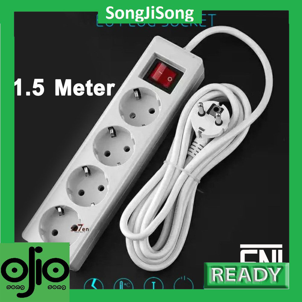 Ojio Colokan 5 Lubang + Kabel / Colokan Listrik 5 Lubang 1.5 Meter ...