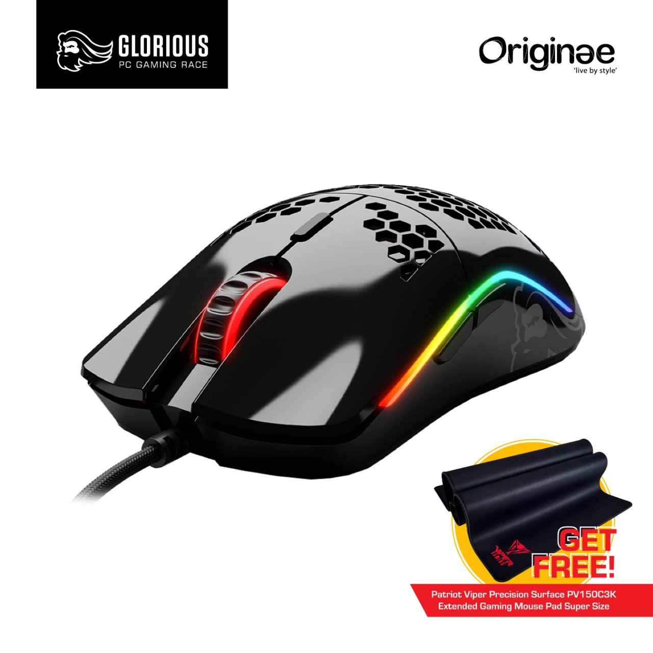 Glorious - Model O - Glossy Black - Gaming Mouse | Lazada Indonesia