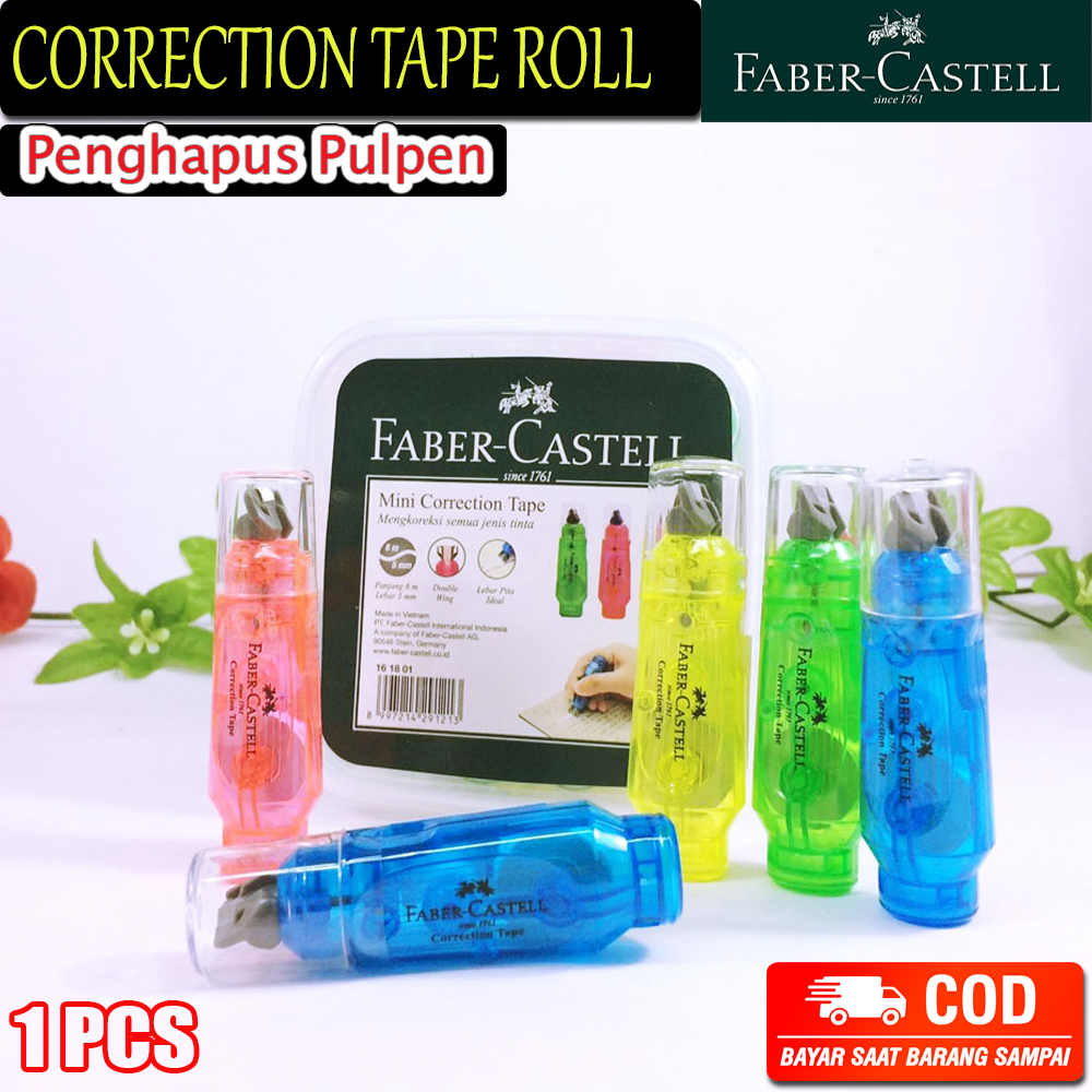 MR Faber Castell Roll Correction Tape Pen Tip Ex Faber Castell Kertas Roll Tipe X kertas ...