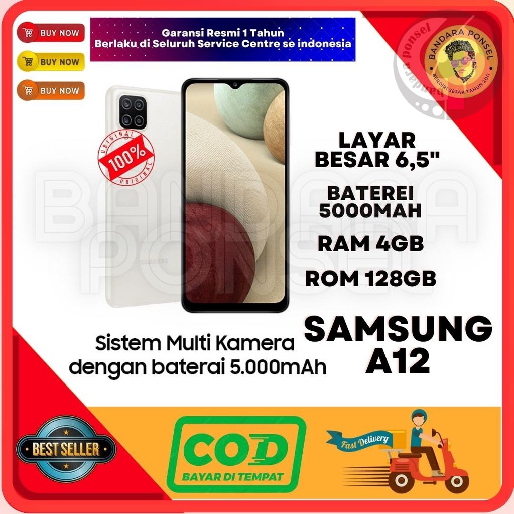 Samsung Galaxy A12 Ram 4GB Internal 128GB Garansi Resmi Samsung ...