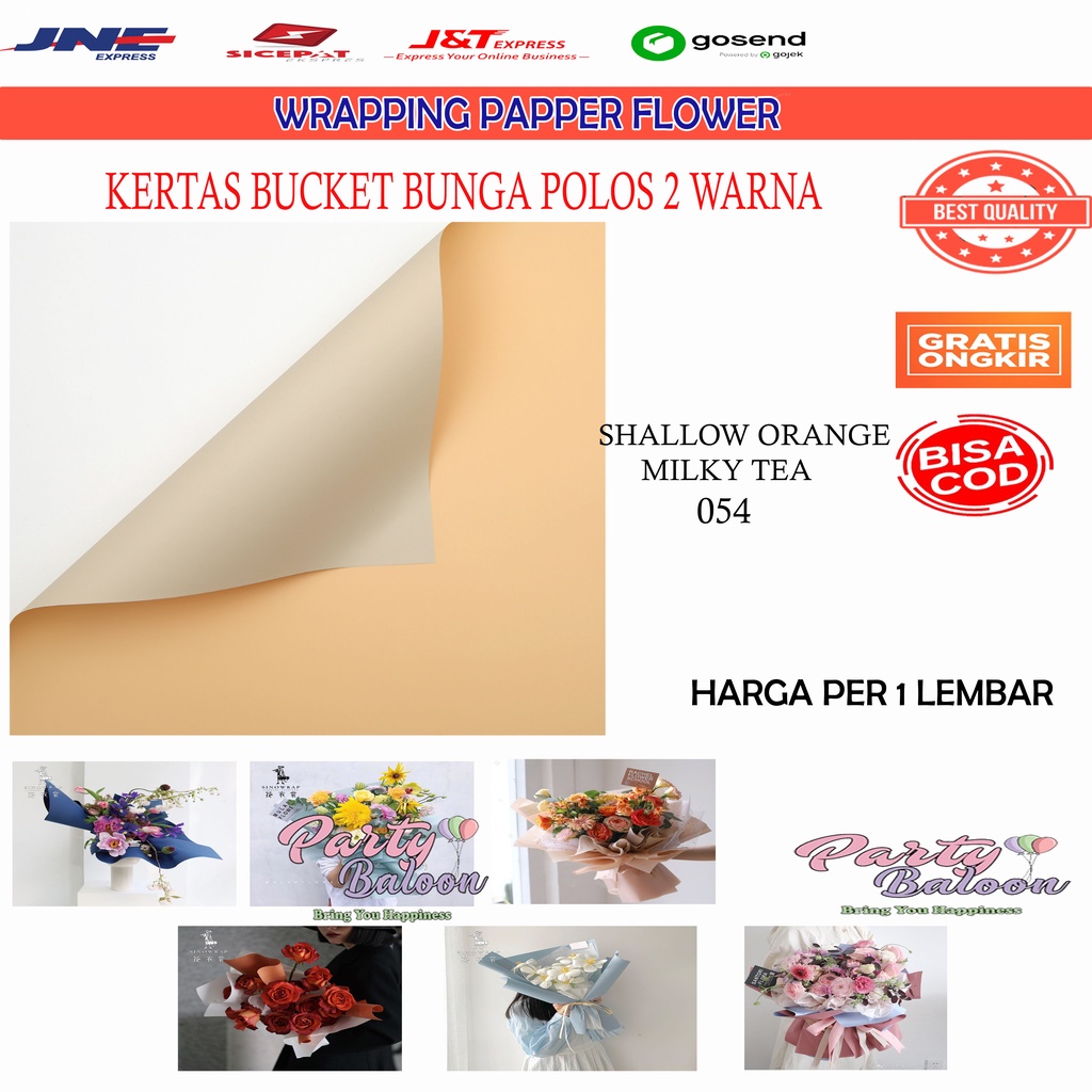 Wrapping Paper Flower Cellophane BI color Kertas Bucket Bunga dual ...