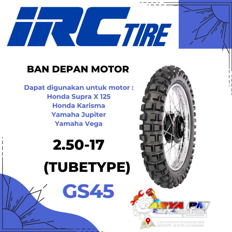 BAN DEPAN MOTOR IRC 2.50-17 GS45 (Tube Type) | Lazada Indonesia