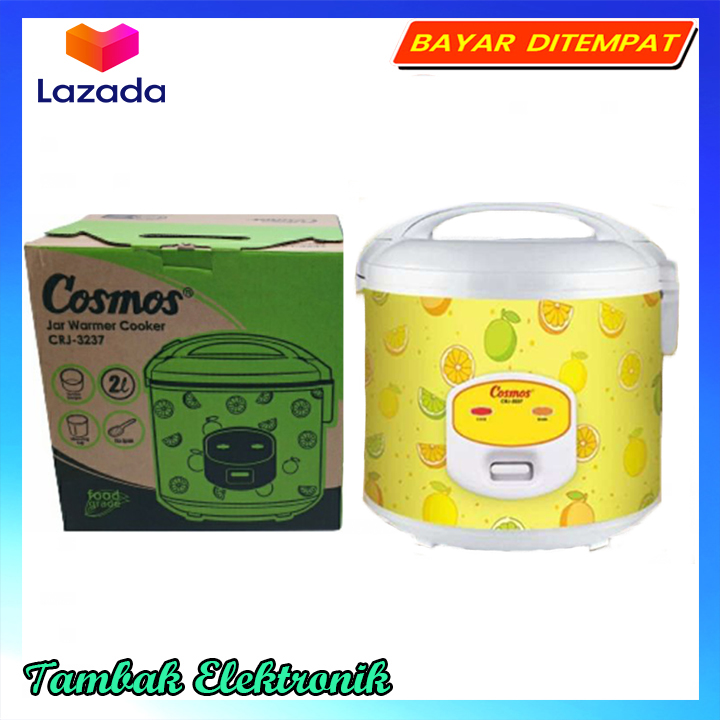 Magic Com Cosmos CRJ-3237 Rice Cooker 2 Liter warna kuning | Lazada ...