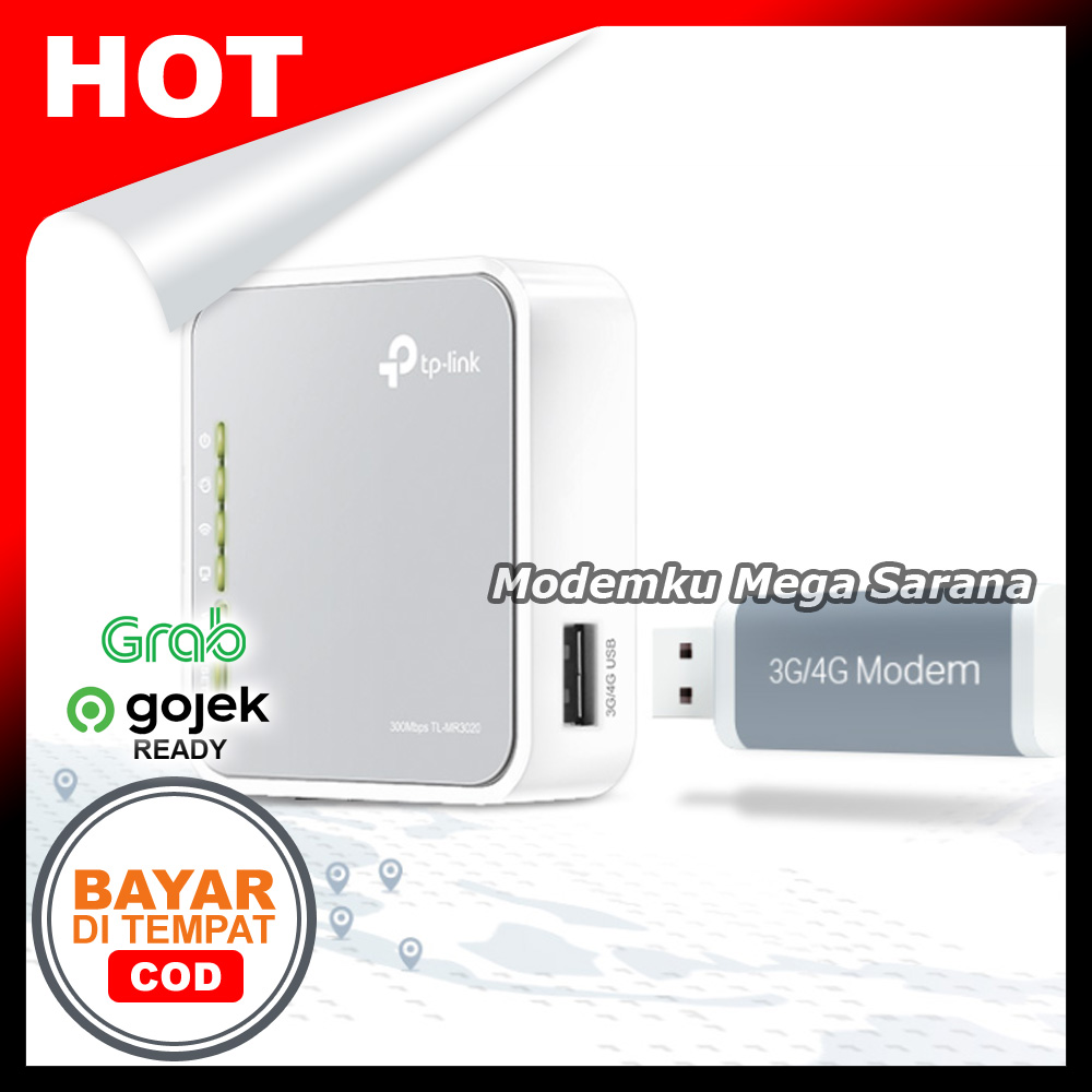 Colok Modem jadi Hotspot - 3G / 4G Router TP-LINK TL-MR3020 Portable ...