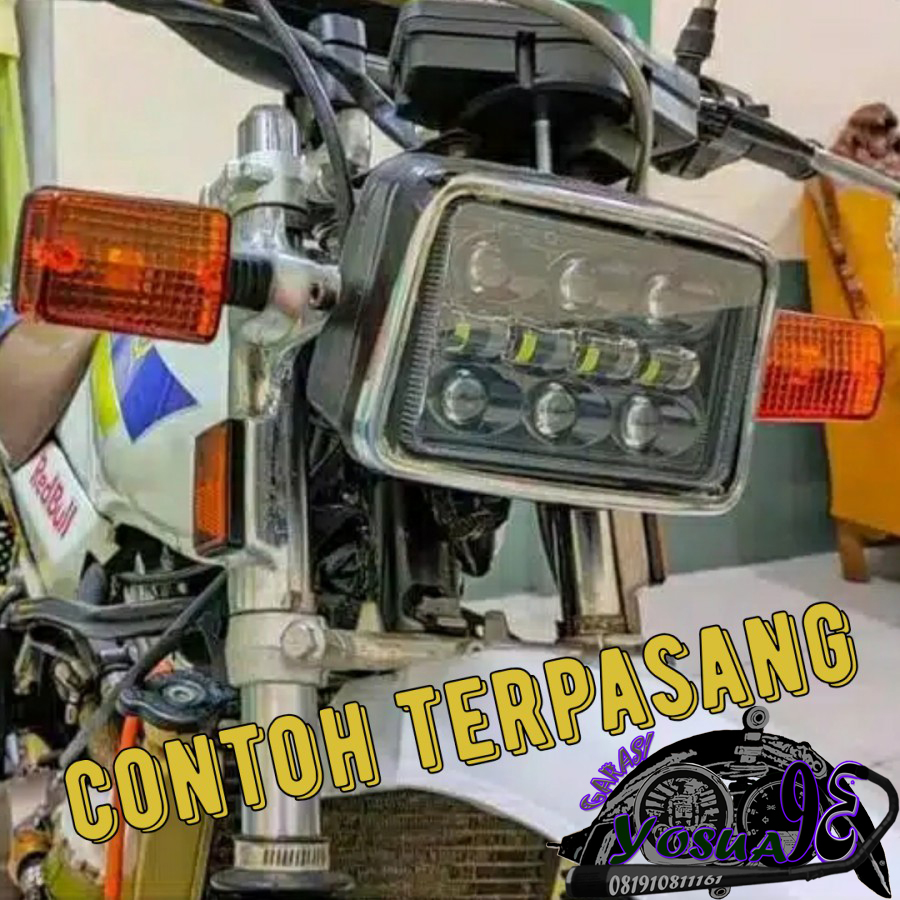 Lampu Daymaker Kotak DOT SAE Cocok Honda Win 100 Gl Pro GL Max Gl 100 ...