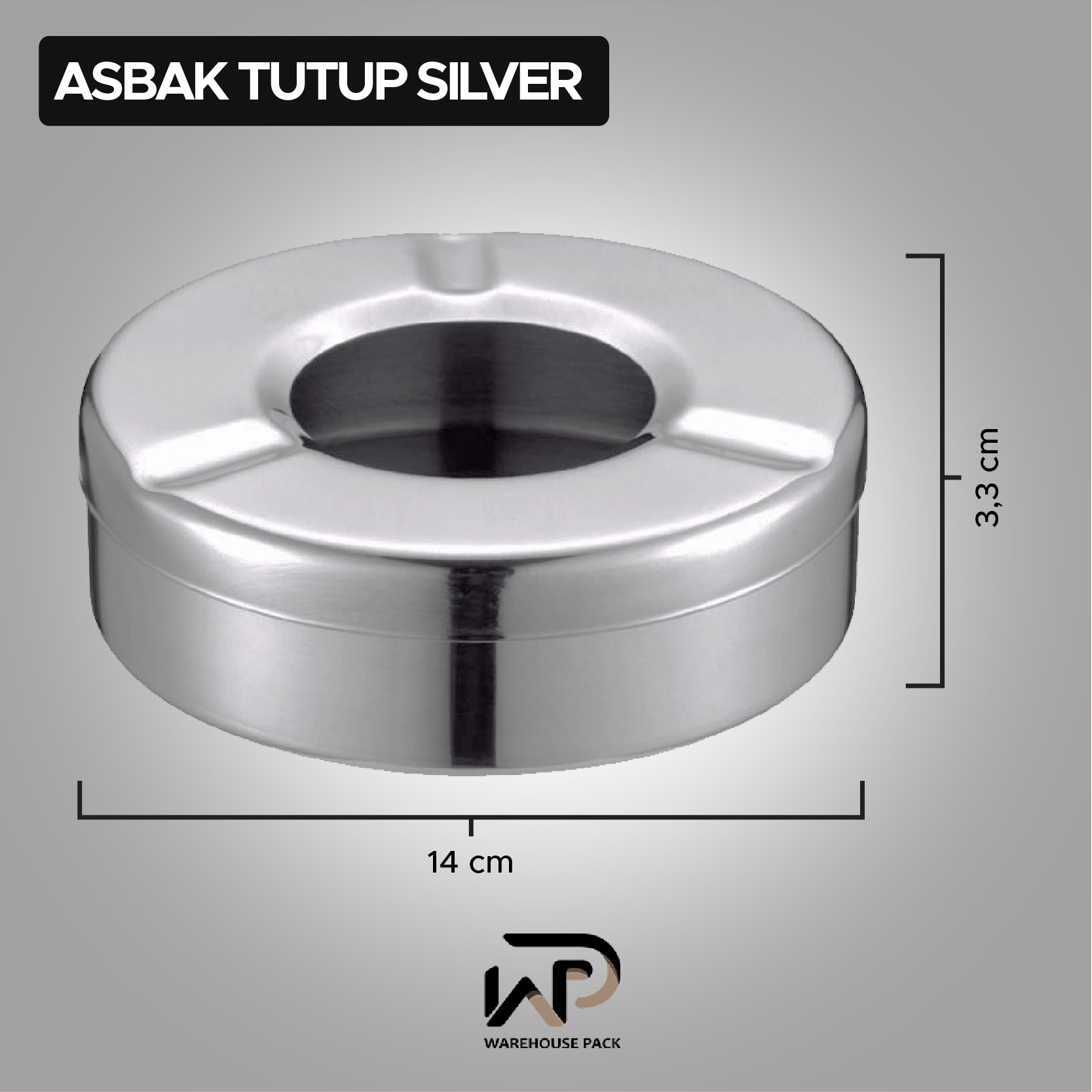 Asbak Tutup Silver | Asbak Rokok Stainless | Asbak Rokok Silver ...