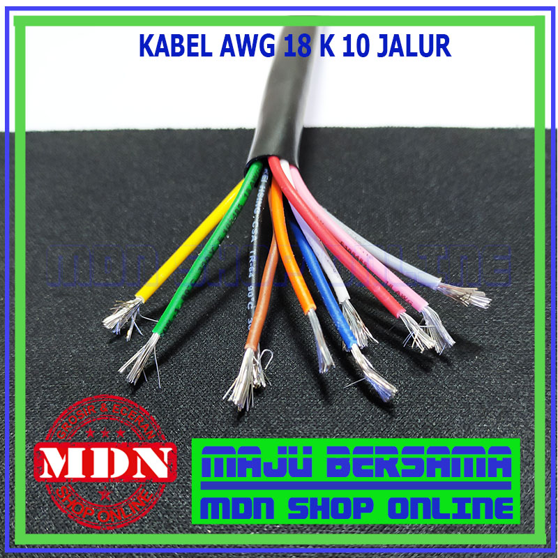 Kabel AWG 18 Kecil 10 Jalur Original | Lazada Indonesia