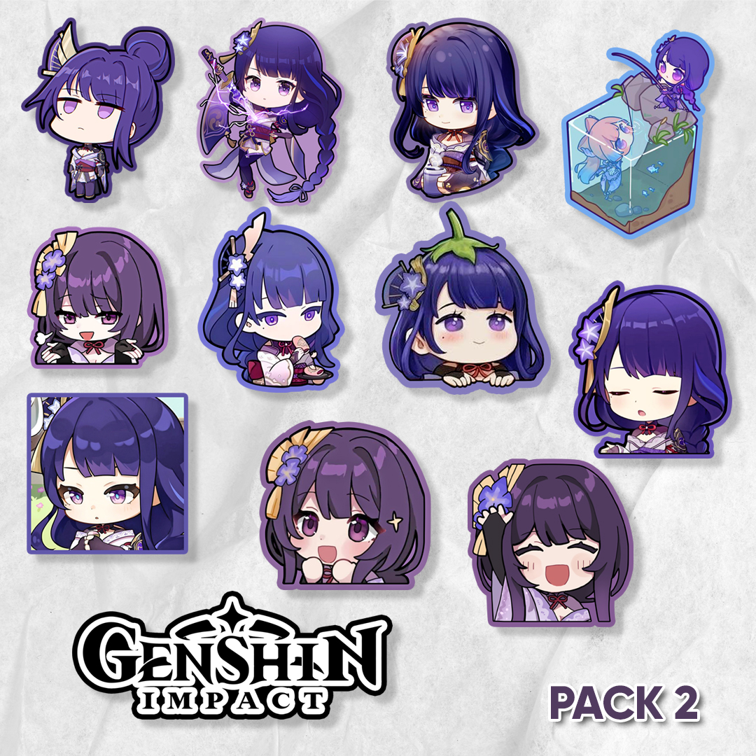 Sticker Pack Raiden Shogun Baal Genshin Impact / Stiker pack Anime ...