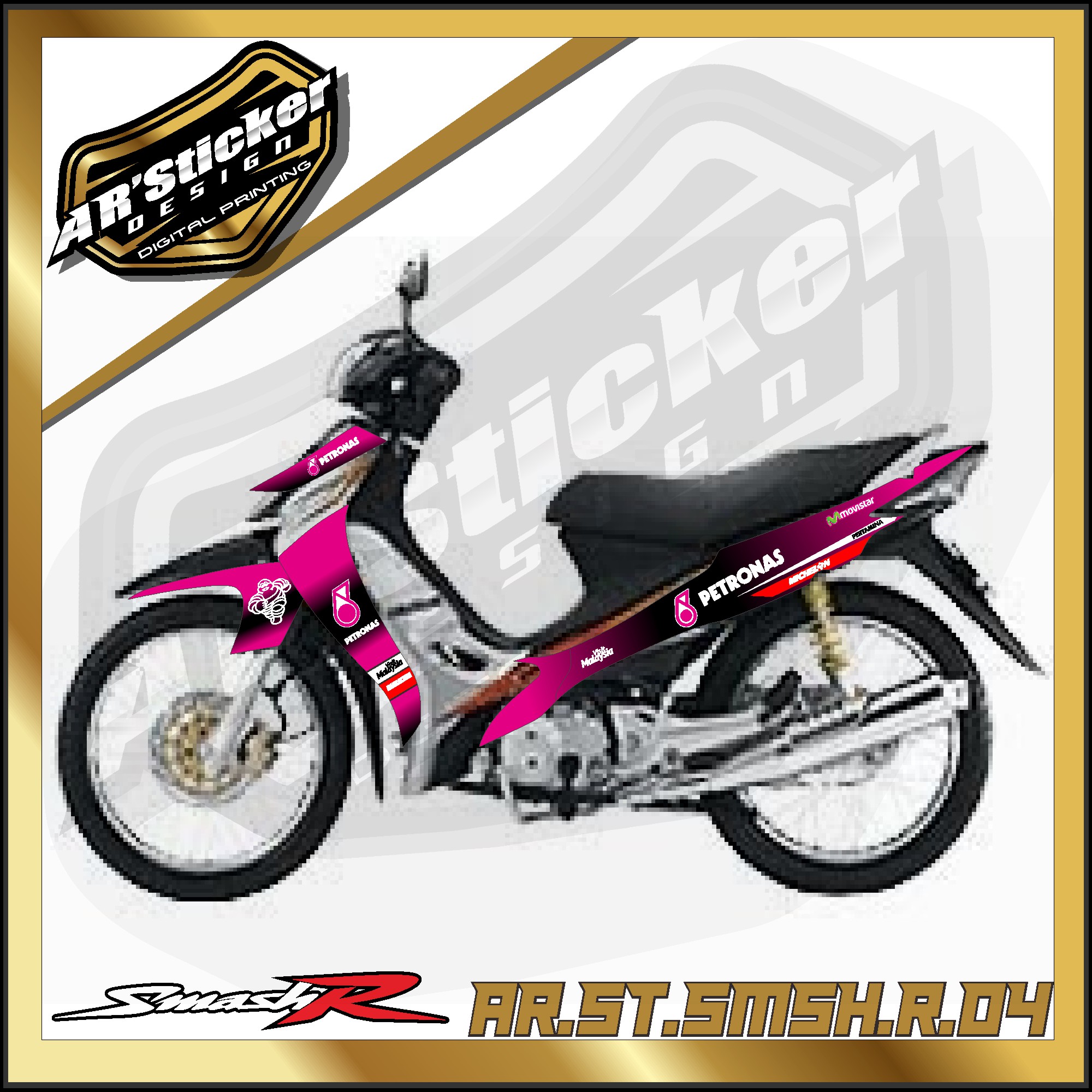 SMASH STICKER STRIPING SMASH R NEW -STIKER MOTOR SUZUKI SMASH R LIST ...