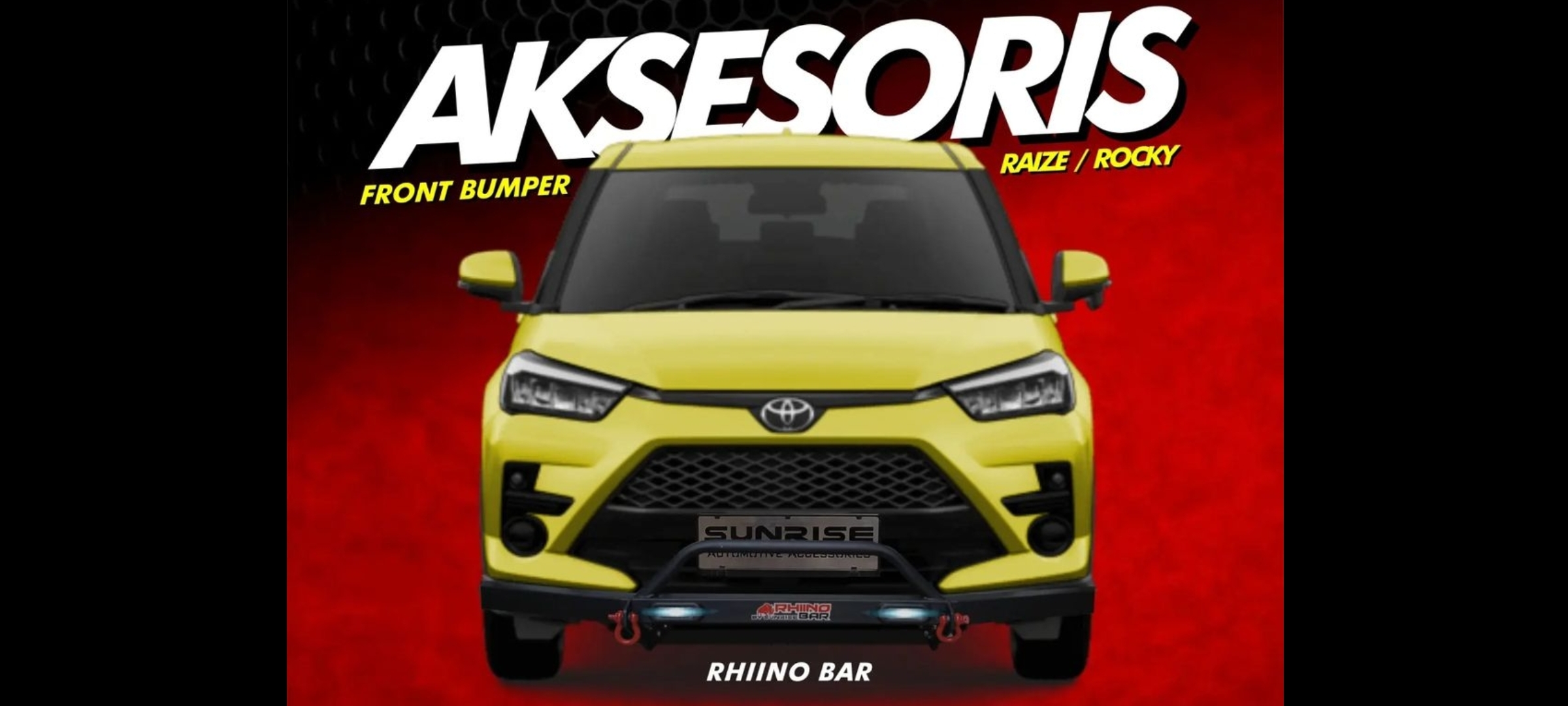 BUMPER RHINO CROSS GUARD TOYOTA RAIZE / DAIHATSU ROCKY WITH DRL SUPER ...