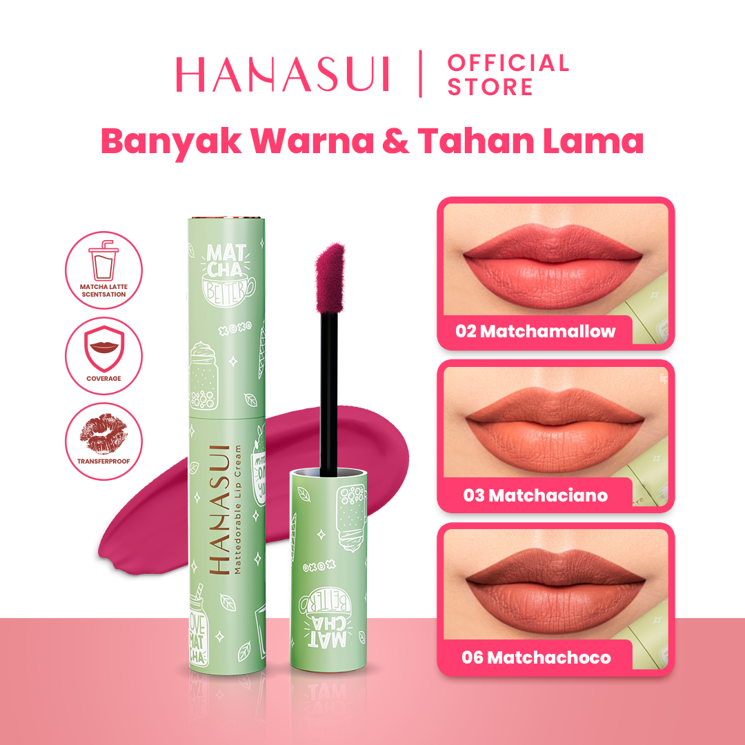 HANASUI MATTEDORABLE LIP CREAM MATCHA LATTE EDITION TERBARU EwaKOS ...