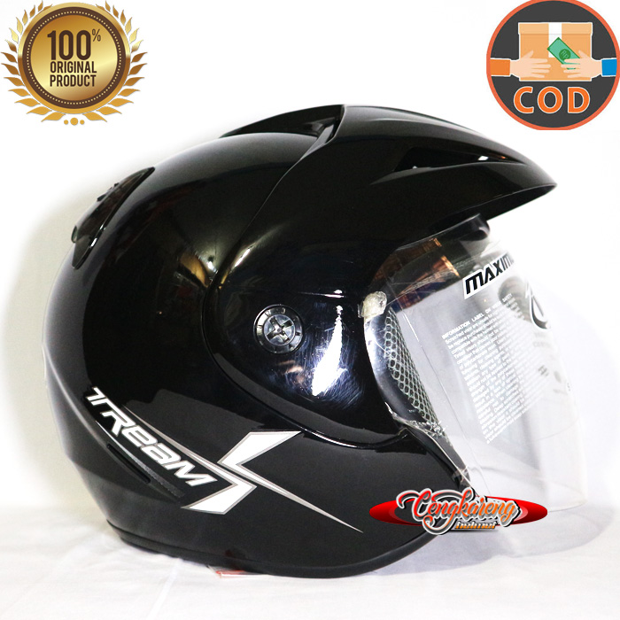 HELM /HELM VOG EXTREAM SOLID BLACK METALIK SNI ORIGINAL | Lazada Indonesia
