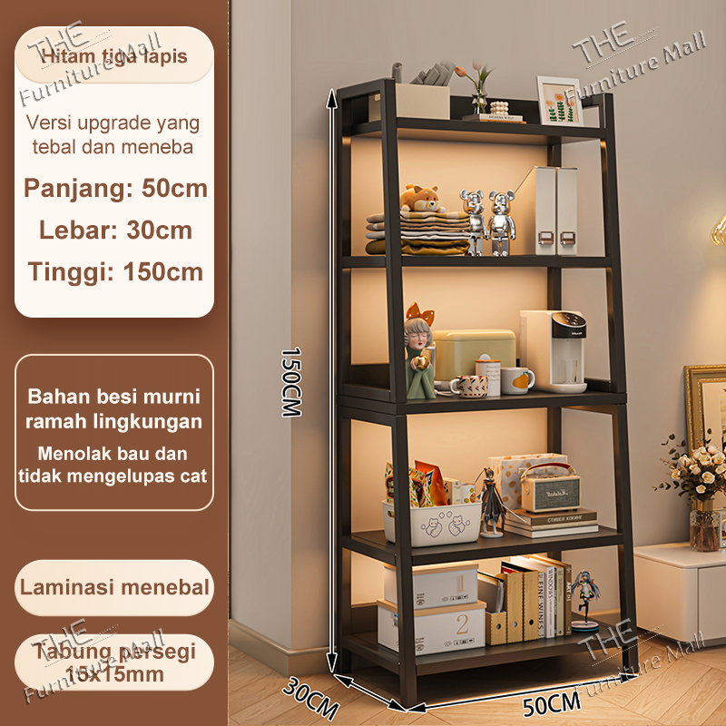 Furniture Rak Besi Lerberg 4&5 Tingkat Rak Susun Putih Rak Barang Rak ...