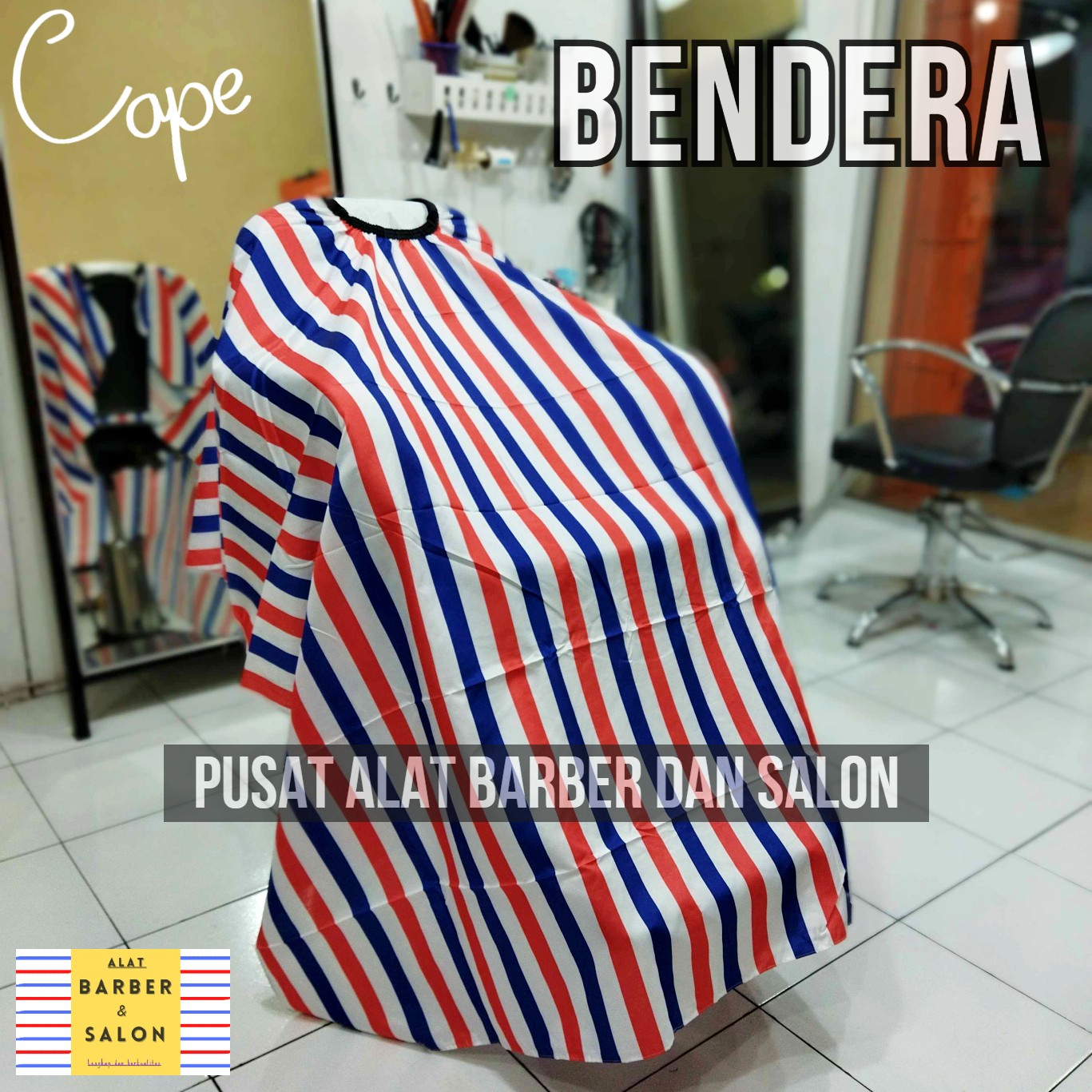 Cape Barber Bendera / Kip Barbershop dan salon - ukuran extra bahan ...