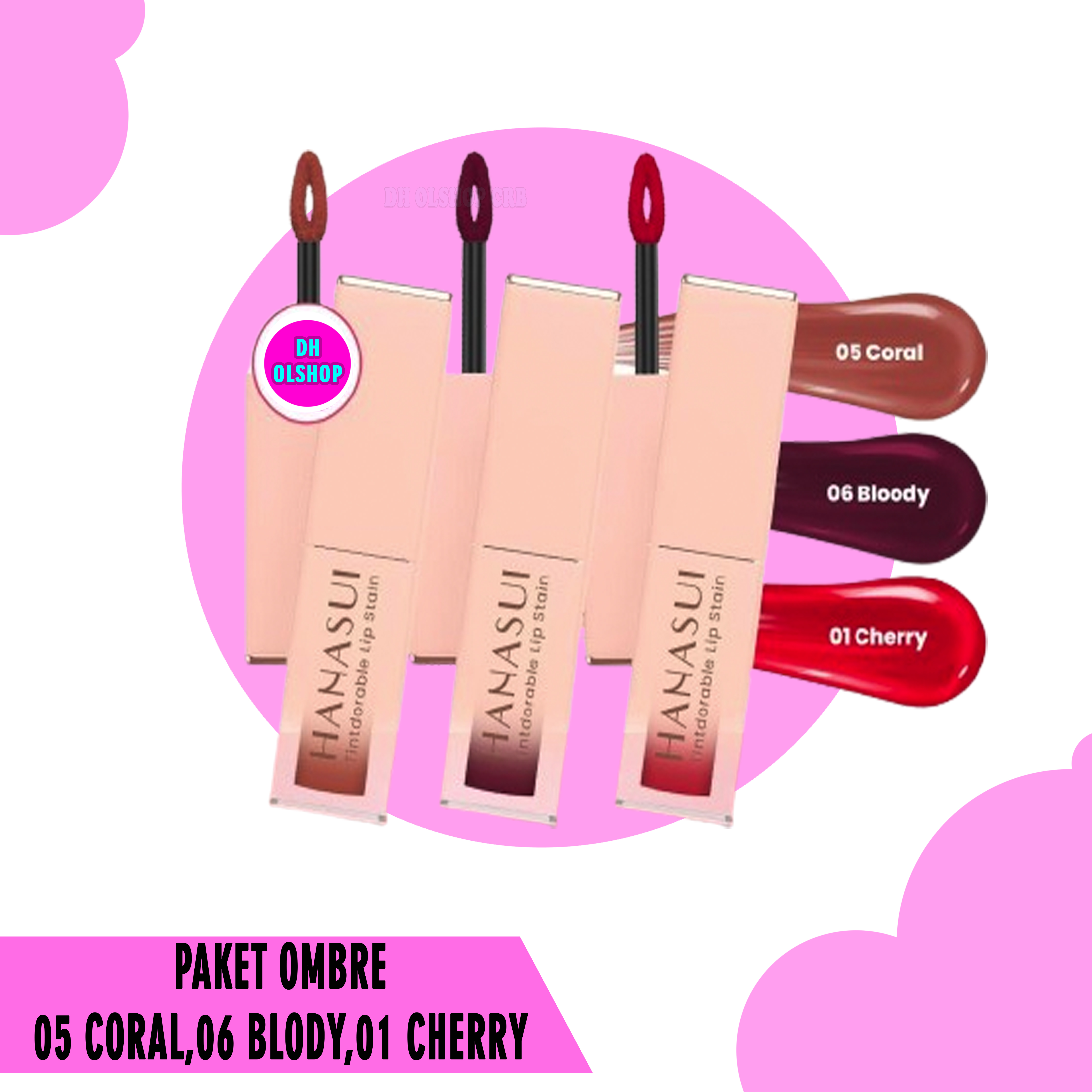 Hanasui Best Ombre Liptint All Shade Ringan Terasa Manis Dan Tahan Lama | Lazada Indonesia
