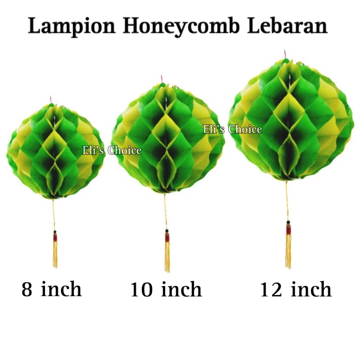 LAMPION PLASTIK HONEYCOMB LEBARAN / LAMPION SARANG TAWON IDUL FITRI ...