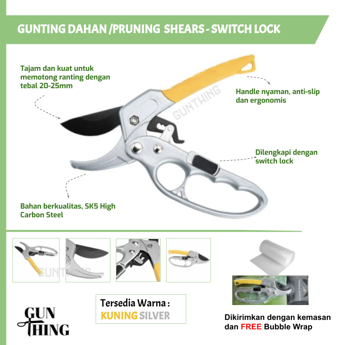 Gunting Pruning / Gunting Taman Ranting Dahan Kebun Batang Pohonn ...