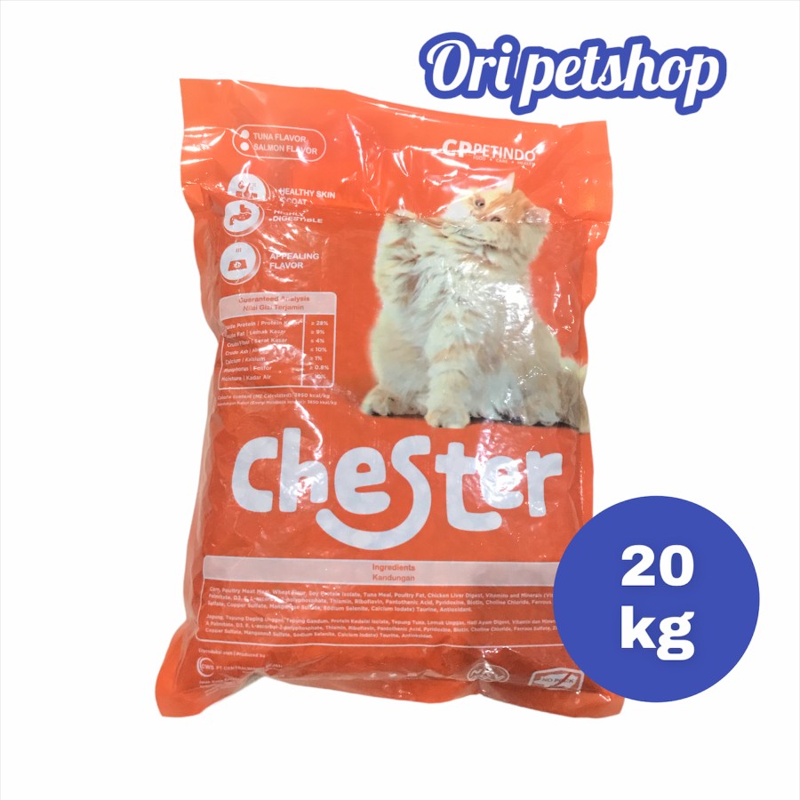 CHESTER MAKANAN KUCING 20 KG ALL STAGE CAT FOOD NO MAXI BOLT | Lazada ...