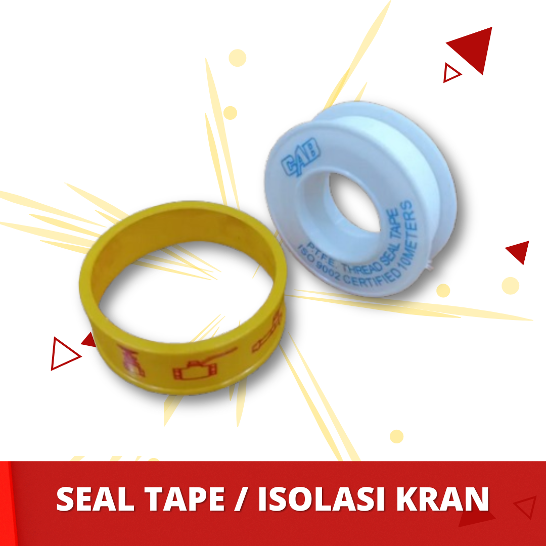 SEAL TAPE 10 METER X 1/2" TEBAL 0.7MM / LEM ISOLASI KRAN / SOLATIP KRAN ...