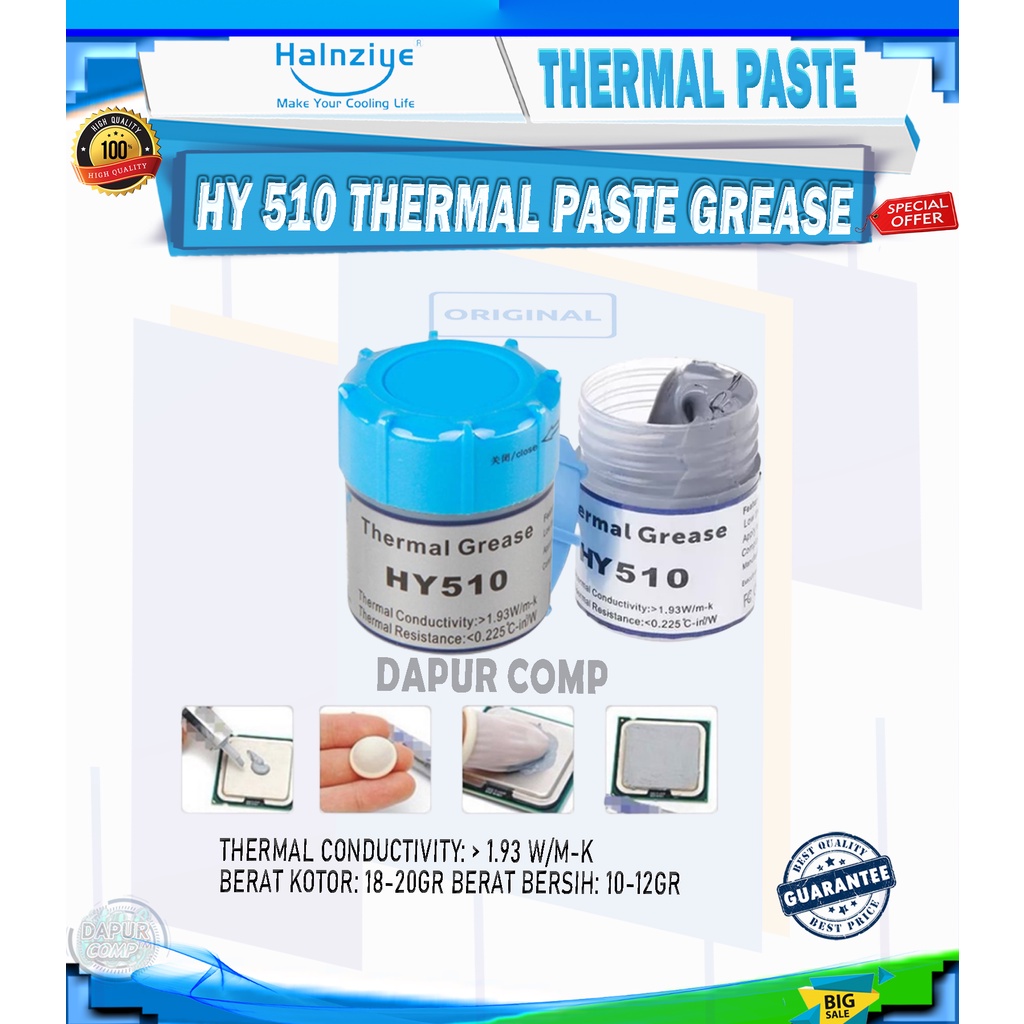 THERMAL PASTE 20GR CPU GPU VGA HY510 GREASE THERMAL | Lazada Indonesia