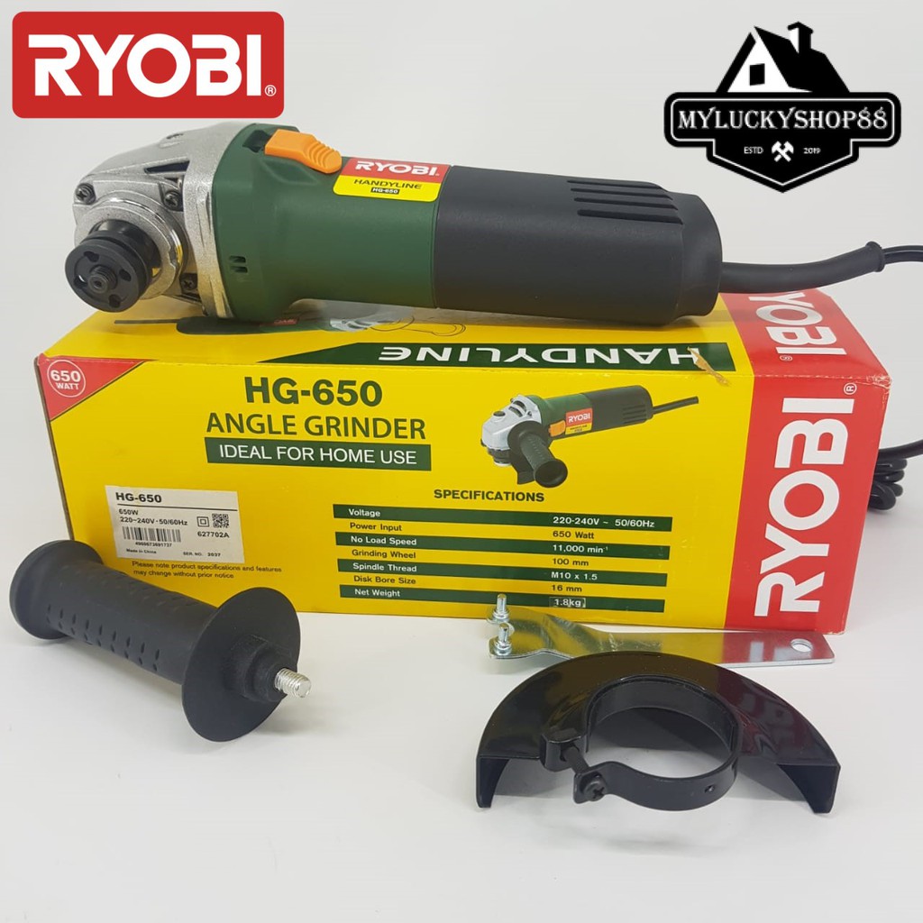Mesin Gerinda Tangan Ryobi HG-650 Angle Grinder Gurinda 4 Inch 650W ...