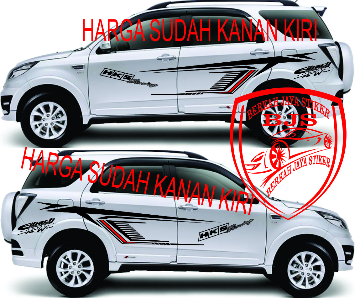 NEW Stiker mobil toyota rush list body mobil toyota rush stiker trd ...