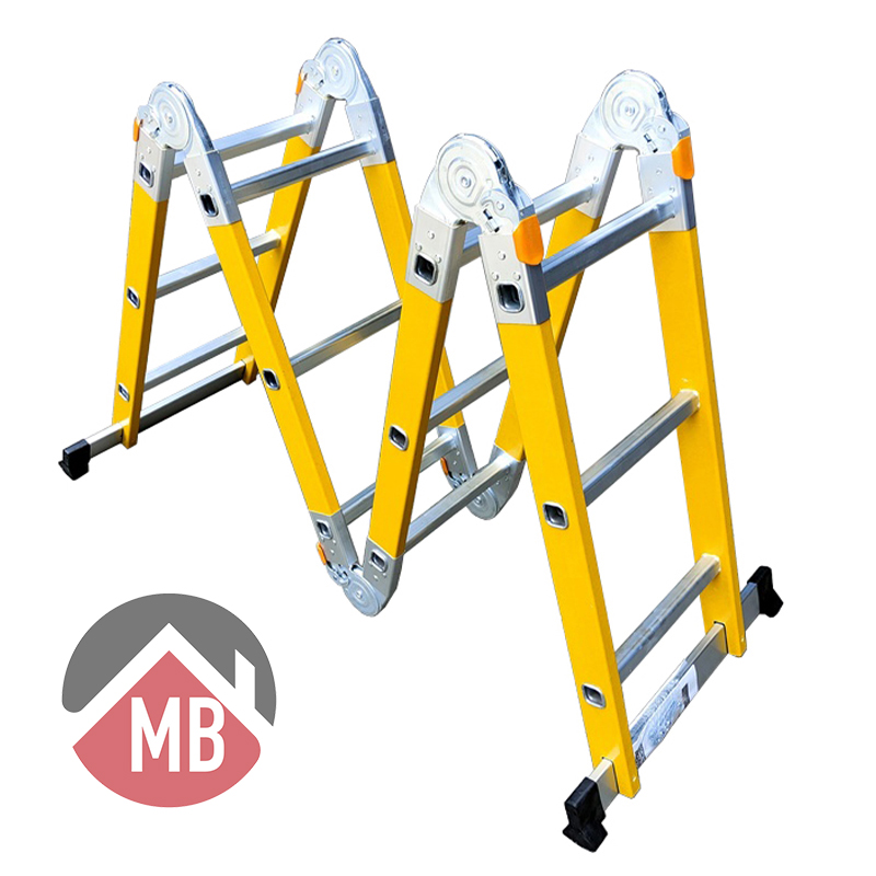 MB - Tangga Lipat 4x3 Step Aluminium Max Load 150kg Multi Fungsi Steady ...