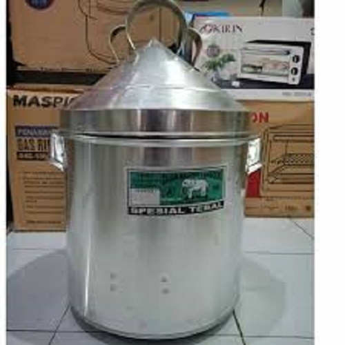 PANCI KUKUS NASI ( TERSEDIA UKURAN )5 KG 7 KG 8 KG 10 KG 12 KG ALUMINIUM TEBAL TIDAK MUDAH BOCOR ...