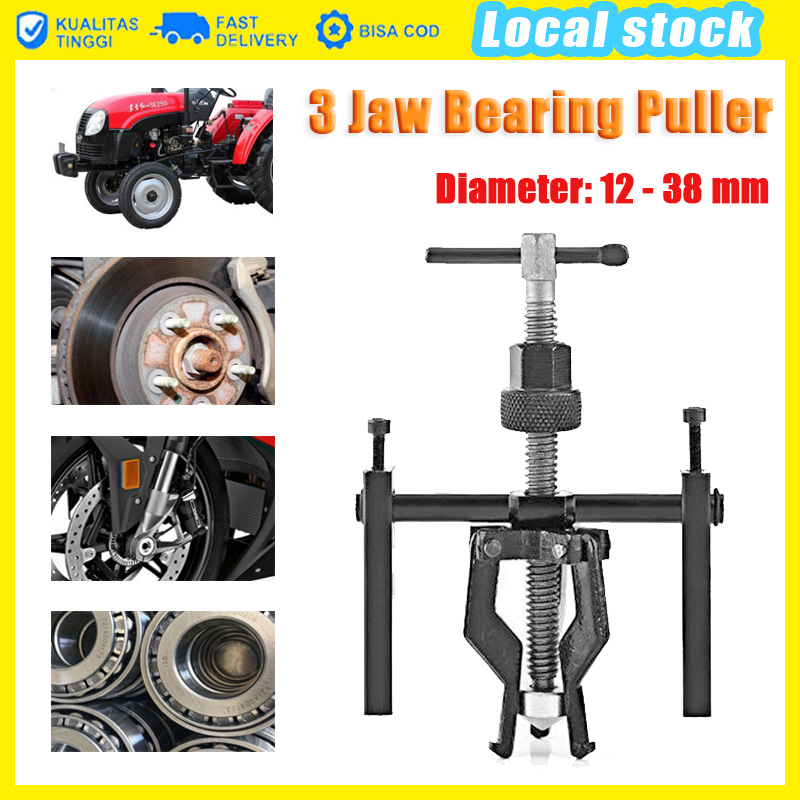 3 Jaw Alat Bantu Buka Bearing Puller Treker Gear Extractor Heavy Duty ...