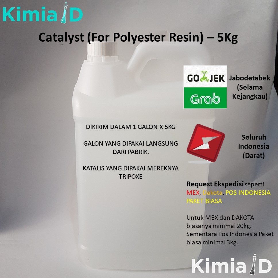 Catalyst - 5 Kg - Katalis Resin - Pengeras Resin Polyester - Resin ...